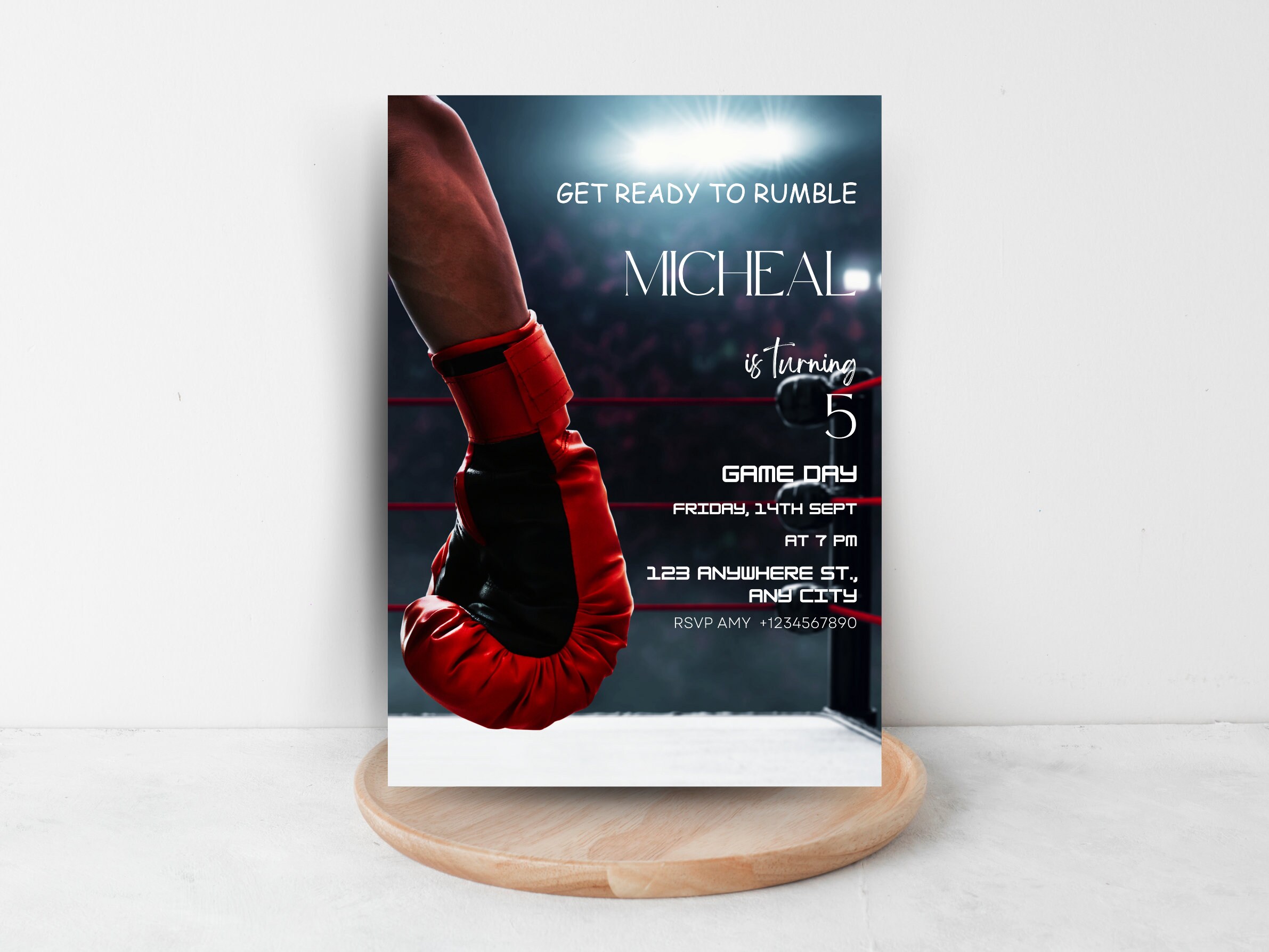 Boxing Birthday Invitation Boxing Party Invite Template Instant ...