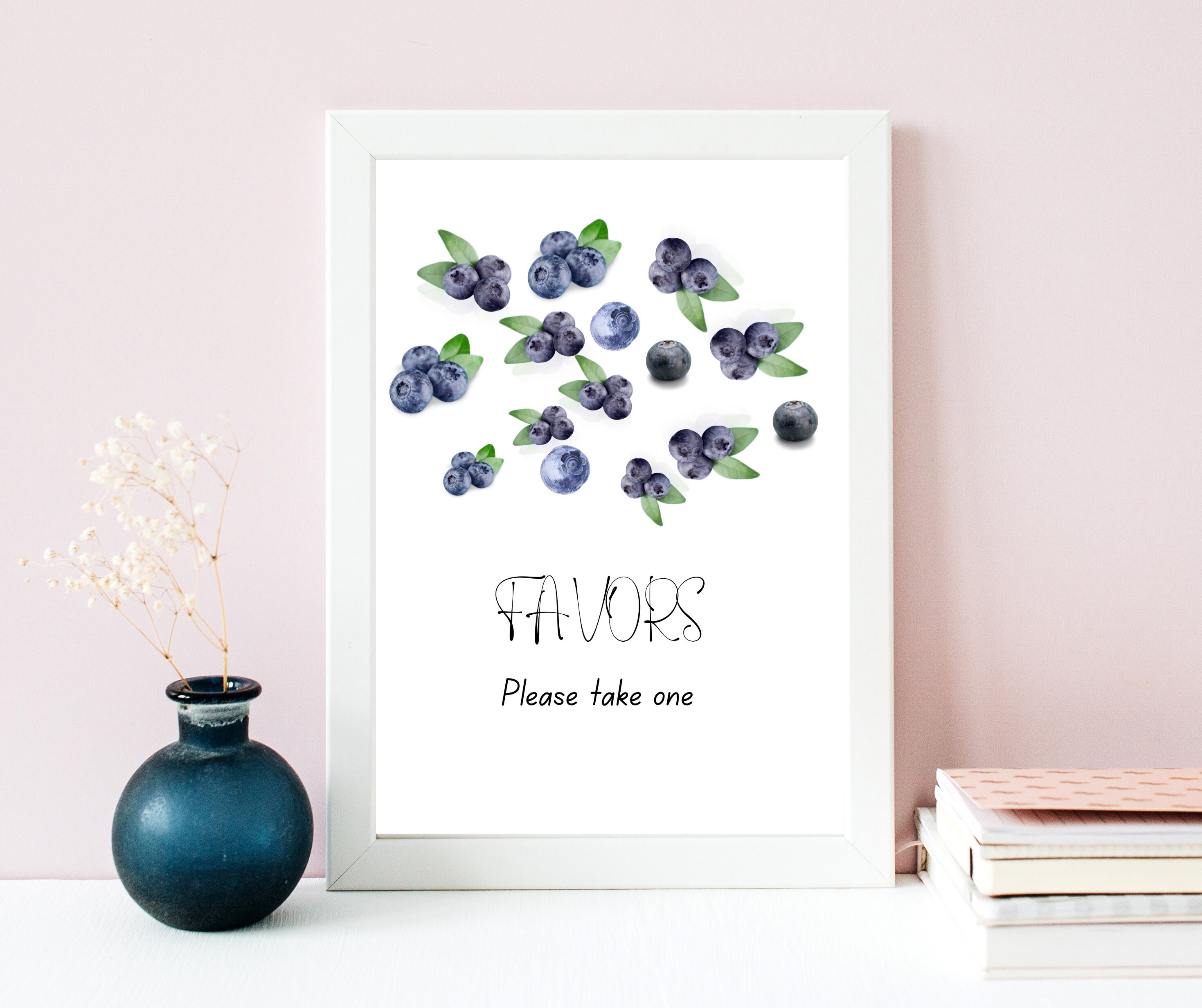 Berry First Birthday Party Sign Favors Sign Blueberry Berry Sweet ...