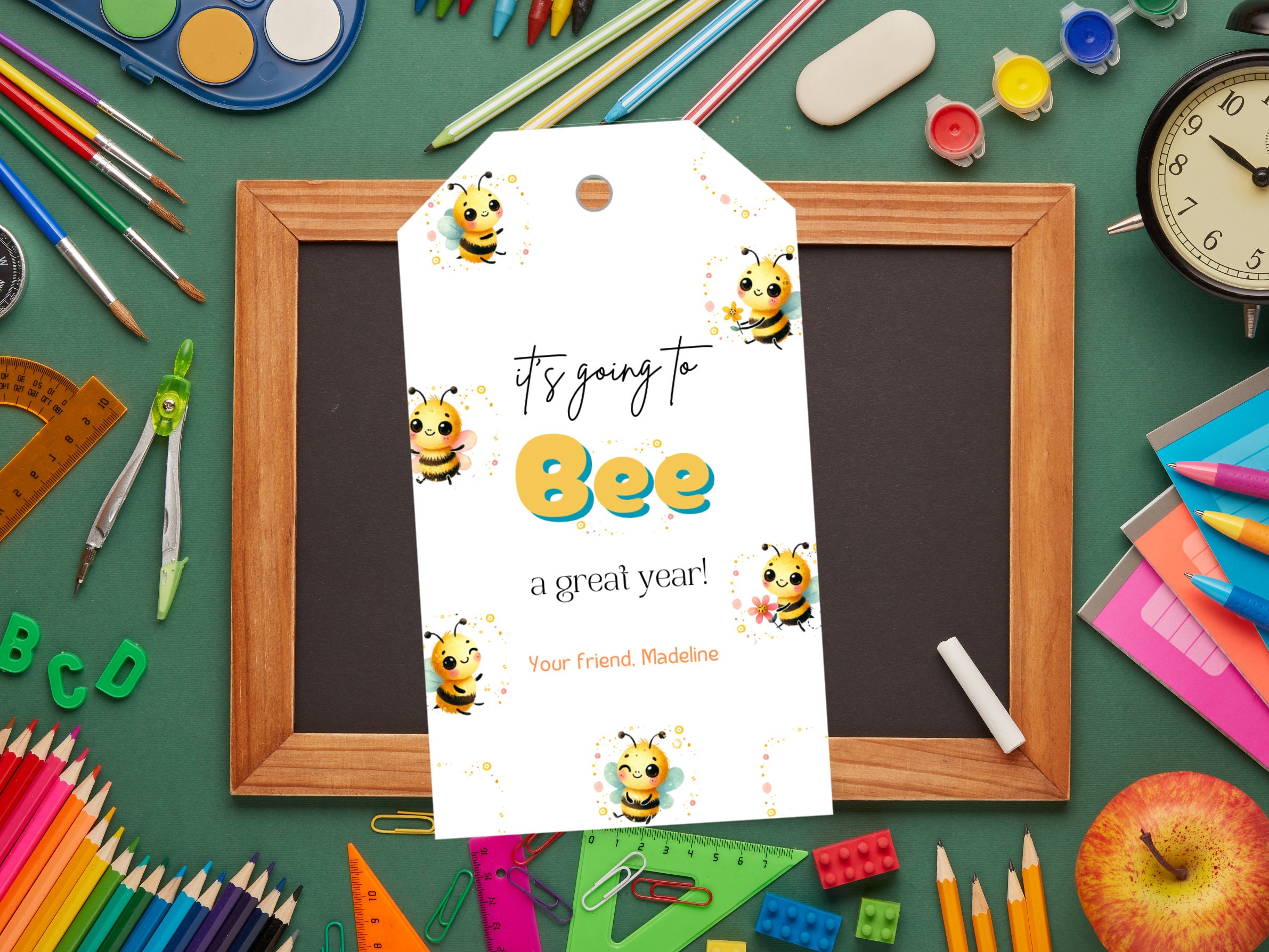 Editable Back to School Treat Tags Classroom Bee a Great Year First Day ...