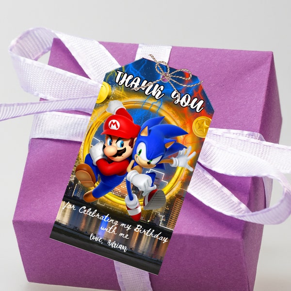 Sonic the Hedgehog Thank You Stickers - Etsy