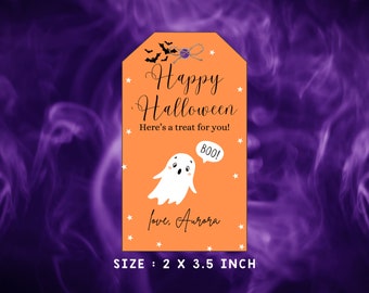 Editable Halloween Favor Tags Boo Gift Tags Costume Party Trick or ...