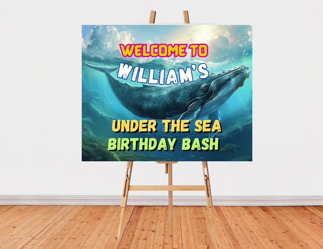 Under the Sea Welcome Sign, the Sea Welcome Sign, Girls Ocean Theme ...
