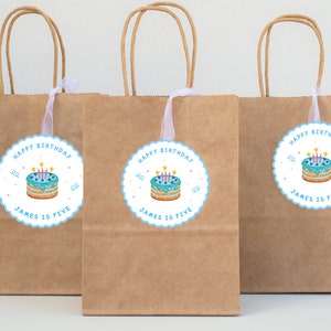 Happy Birthday Cake Stickers, Custom Happy Birthday Labels, Birthday ...