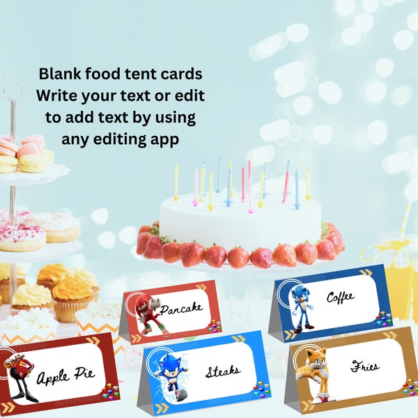 Sonic Tent Labels - Etsy