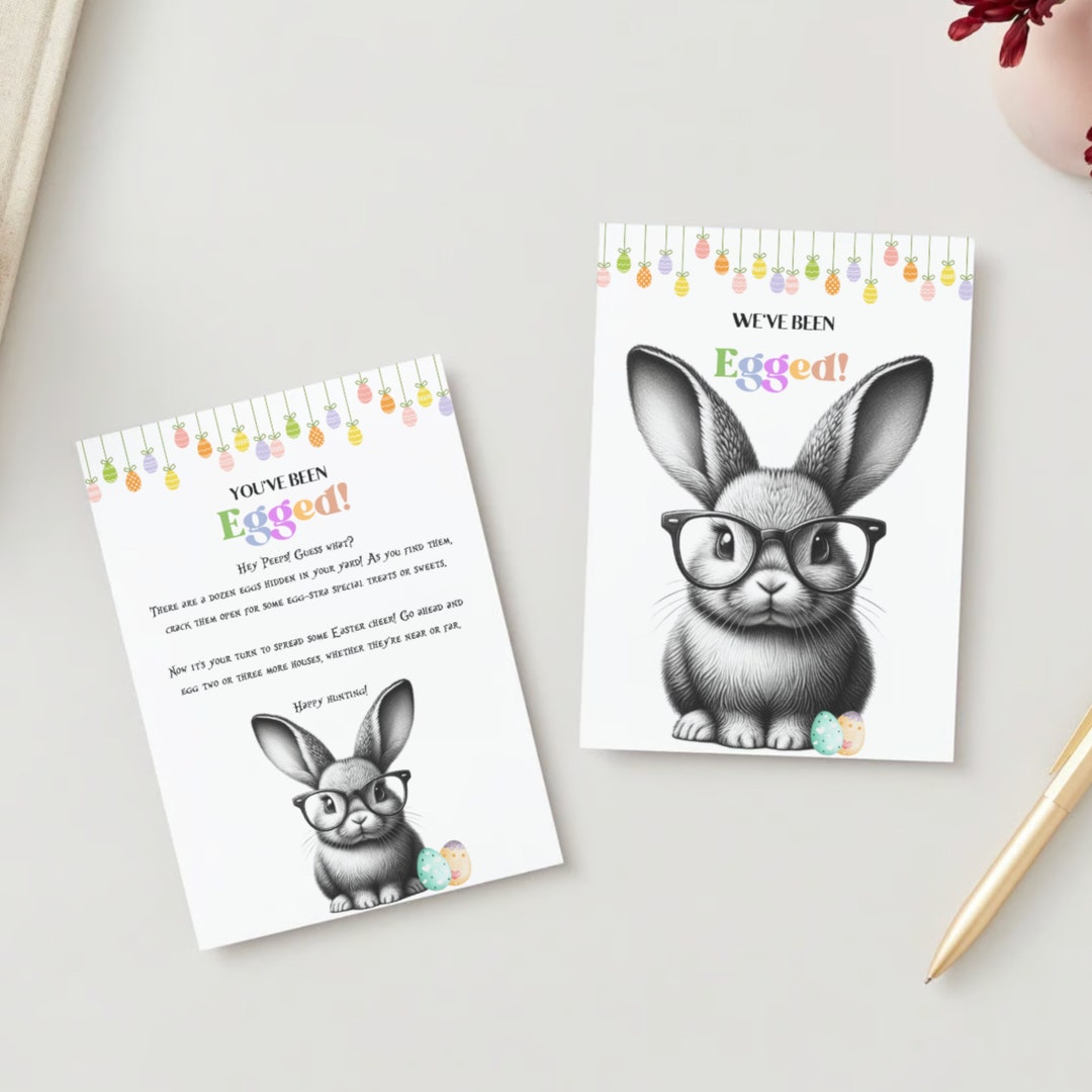 Editable You've Been Egged Easter Egg Hunt Activity, We've Been Egged ...