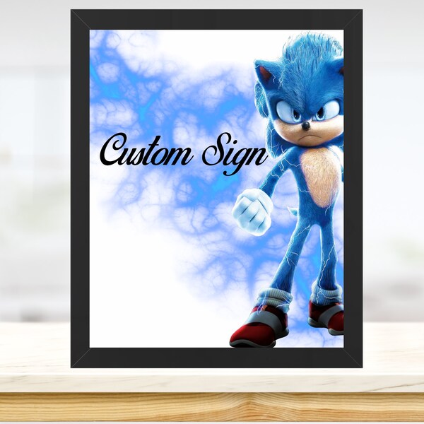 Sonic the Hedgehog Digital Sign - Etsy