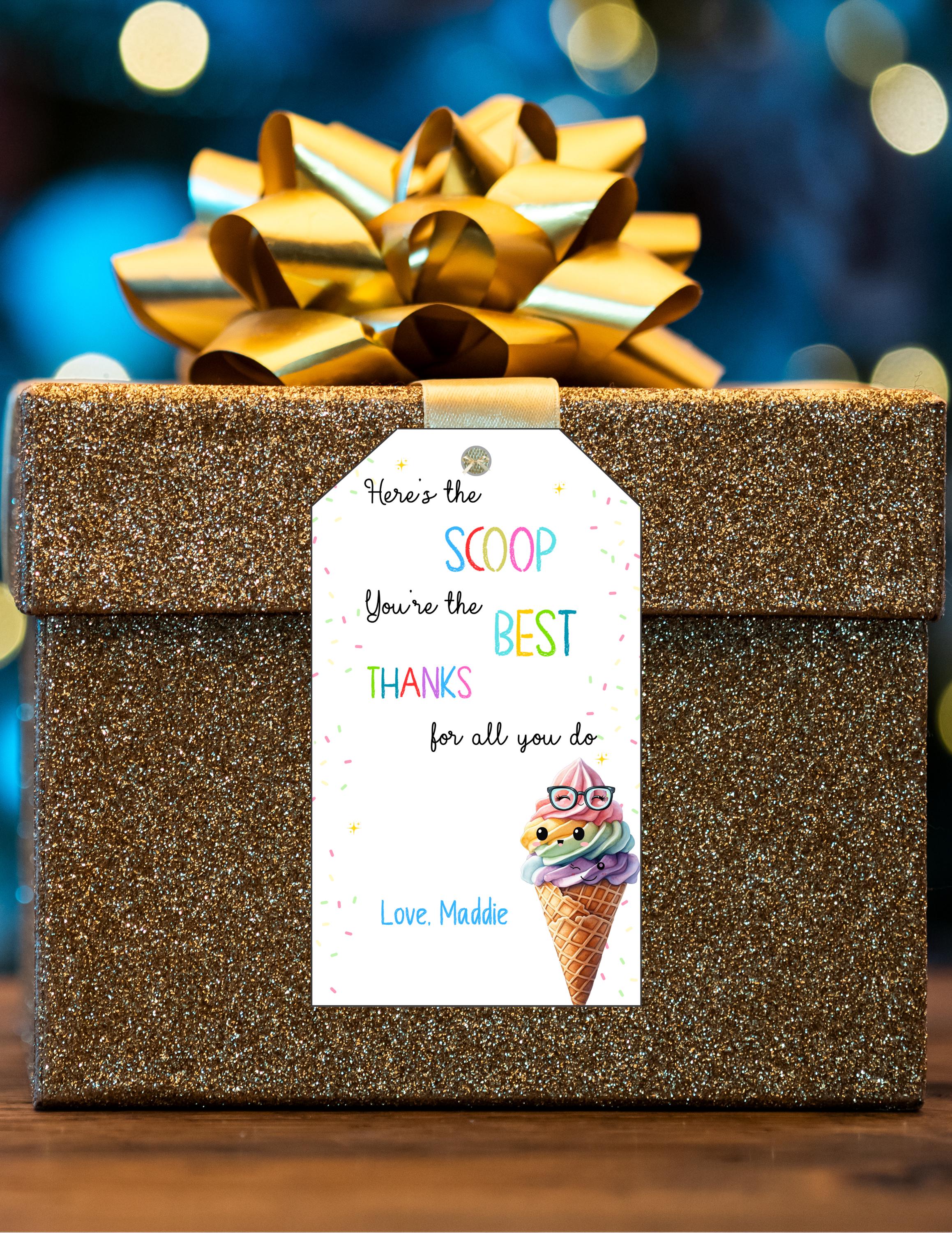 Ice Cream Teacher Appreciation Tag: End of School Year Gift (canva ...