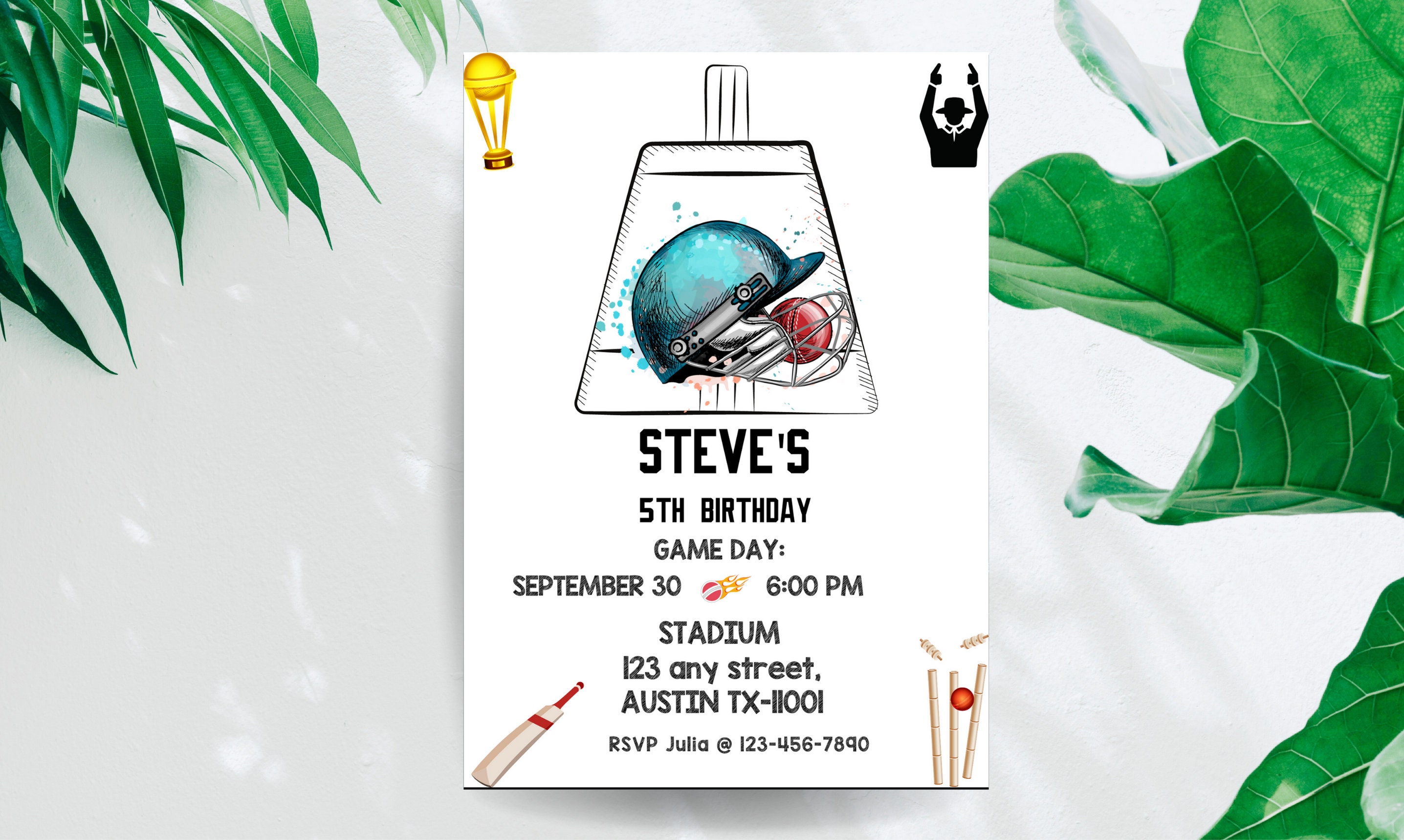 Editable Cricket Birthday Invitation Editable Cricket Party - Etsy