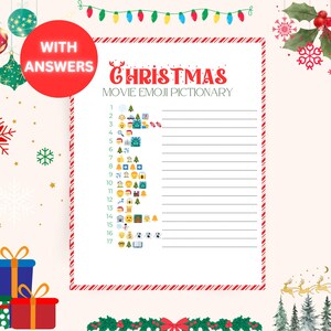 Christmas Movie Emoji Pictionary Game, Christmas Emoji Pictionary ...