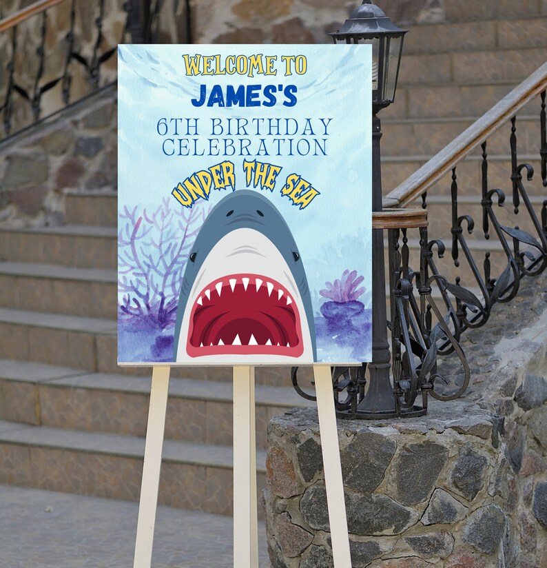 Shark Under the Sea Welcome Sign, the Sea Welcome Sign, Boys Ocean ...