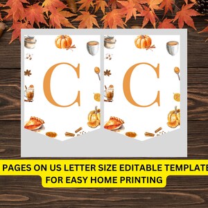 Editable Pumpkin Spice Custom Banner, 5x7 Canva Instant Download, Baby ...