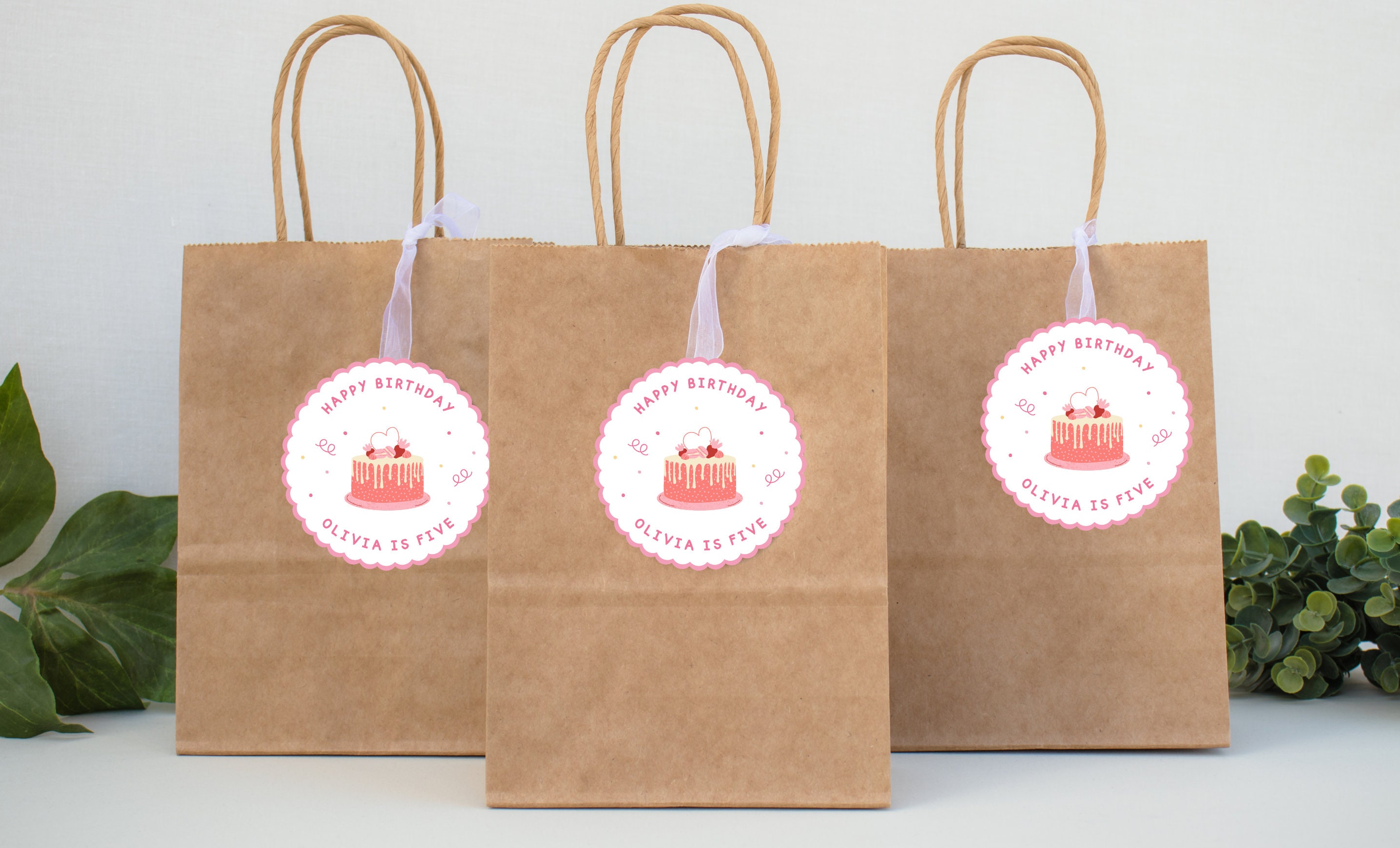 Happy Birthday Cake Stickers, Custom Happy Birthday Labels, Birthday ...