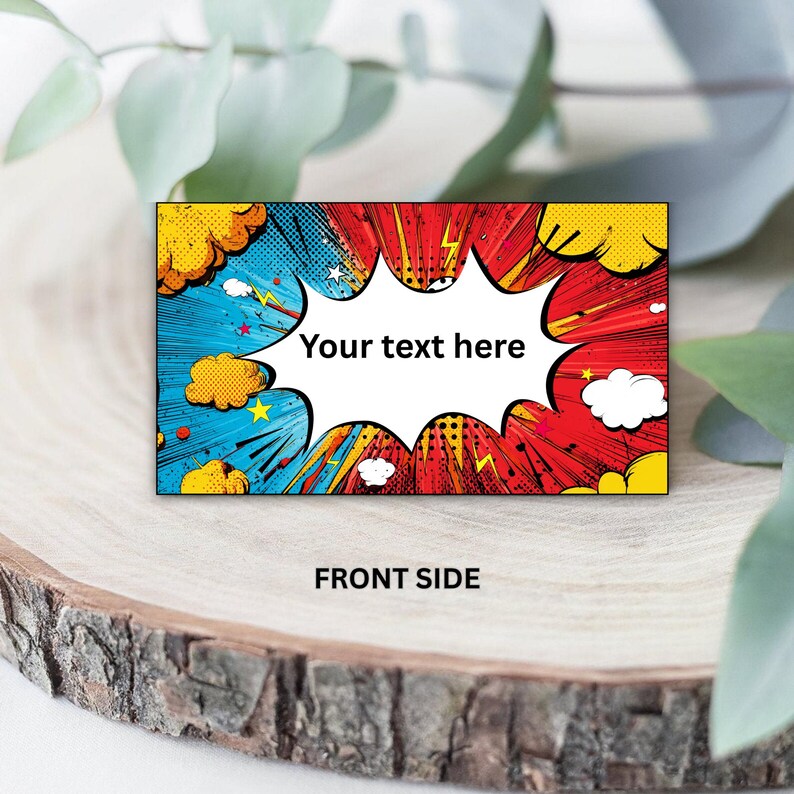 Editable Superhero Food Labels, Superhero Folding Buffet Cards, Place ...