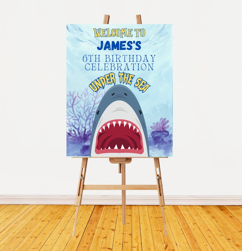 Shark Under the Sea Welcome Sign, the Sea Welcome Sign, Boys Ocean ...