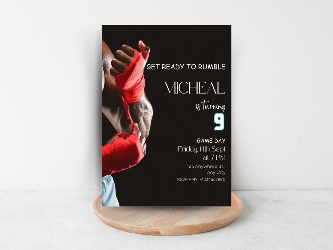 Boxing Birthday Invitation Boxing Party Invite Template Instant ...