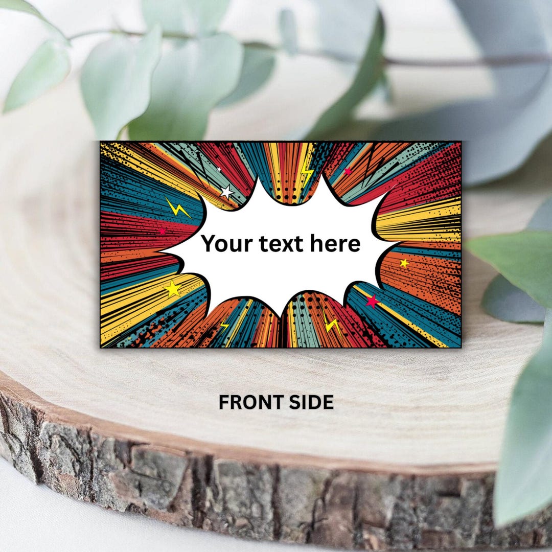 Editable Superhero Food Labels, Superhero Folding Buffet Cards, Place ...