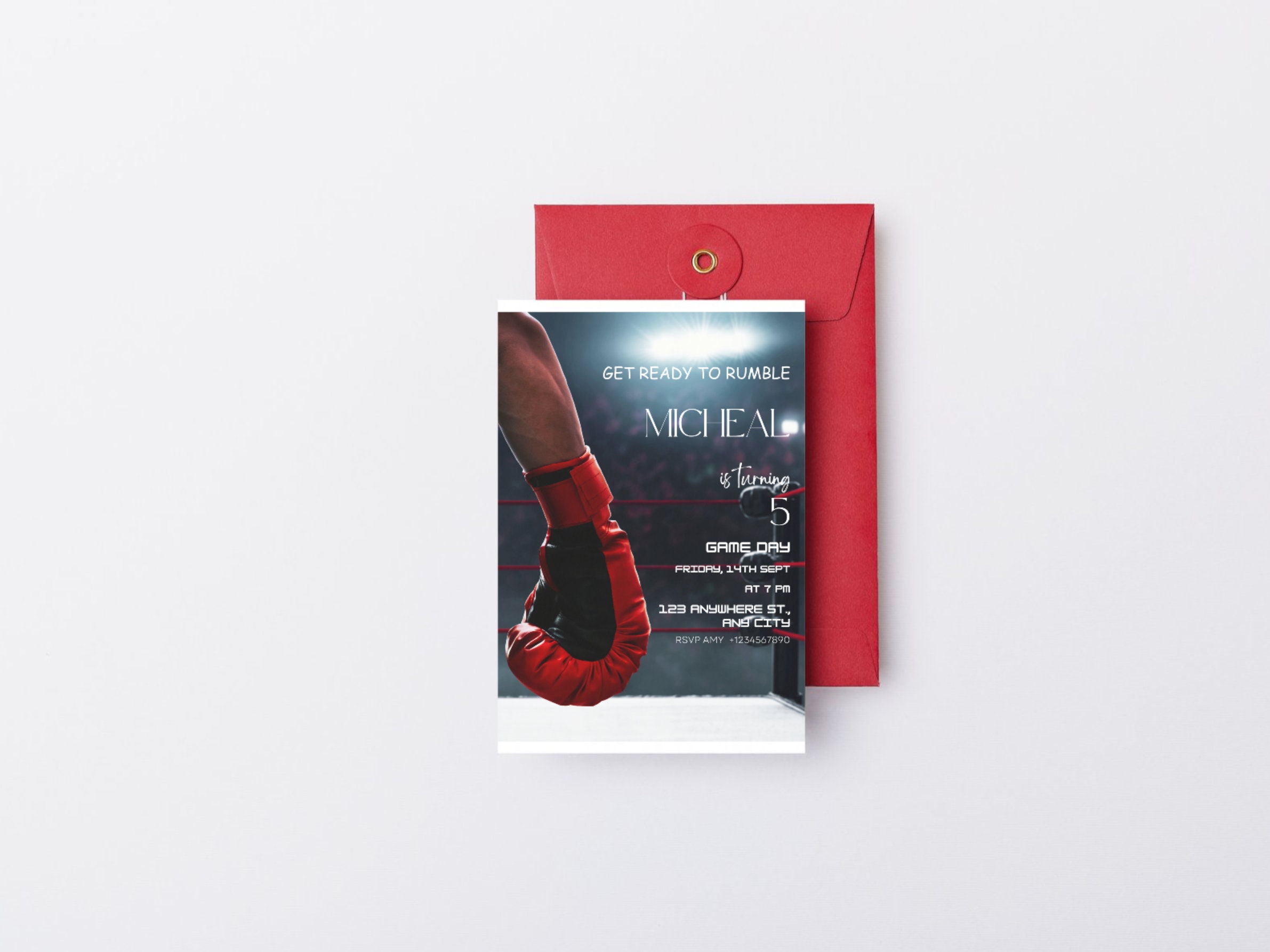 Boxing Birthday Invitation Boxing Party Invite Template Instant ...