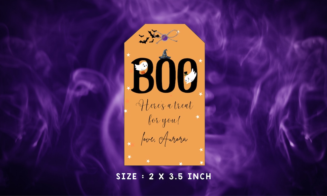 Editable Halloween Favor Tags Boo Gift Tags Costume Party - Etsy