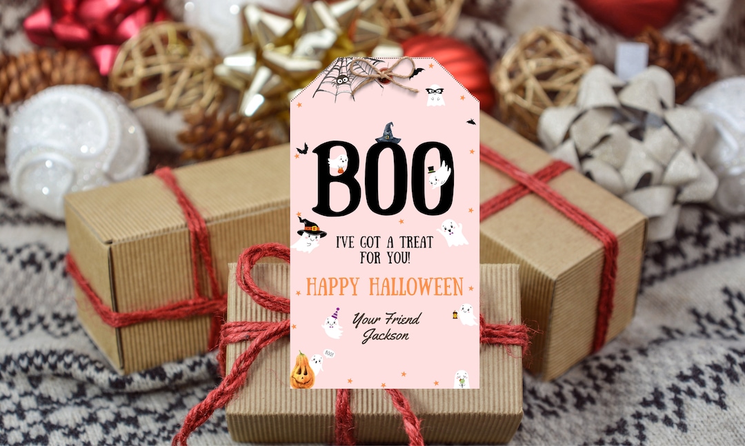 Editable Halloween Favor Tags Boo Gift Tags Costume Party Trick or ...