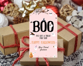 Editable Halloween Favor Tags Boo Gift Tags Costume Party Trick or ...