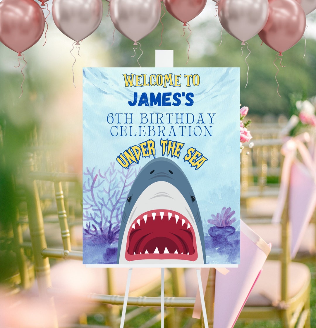 Shark Under the Sea Welcome Sign, the Sea Welcome Sign, Boys Ocean ...