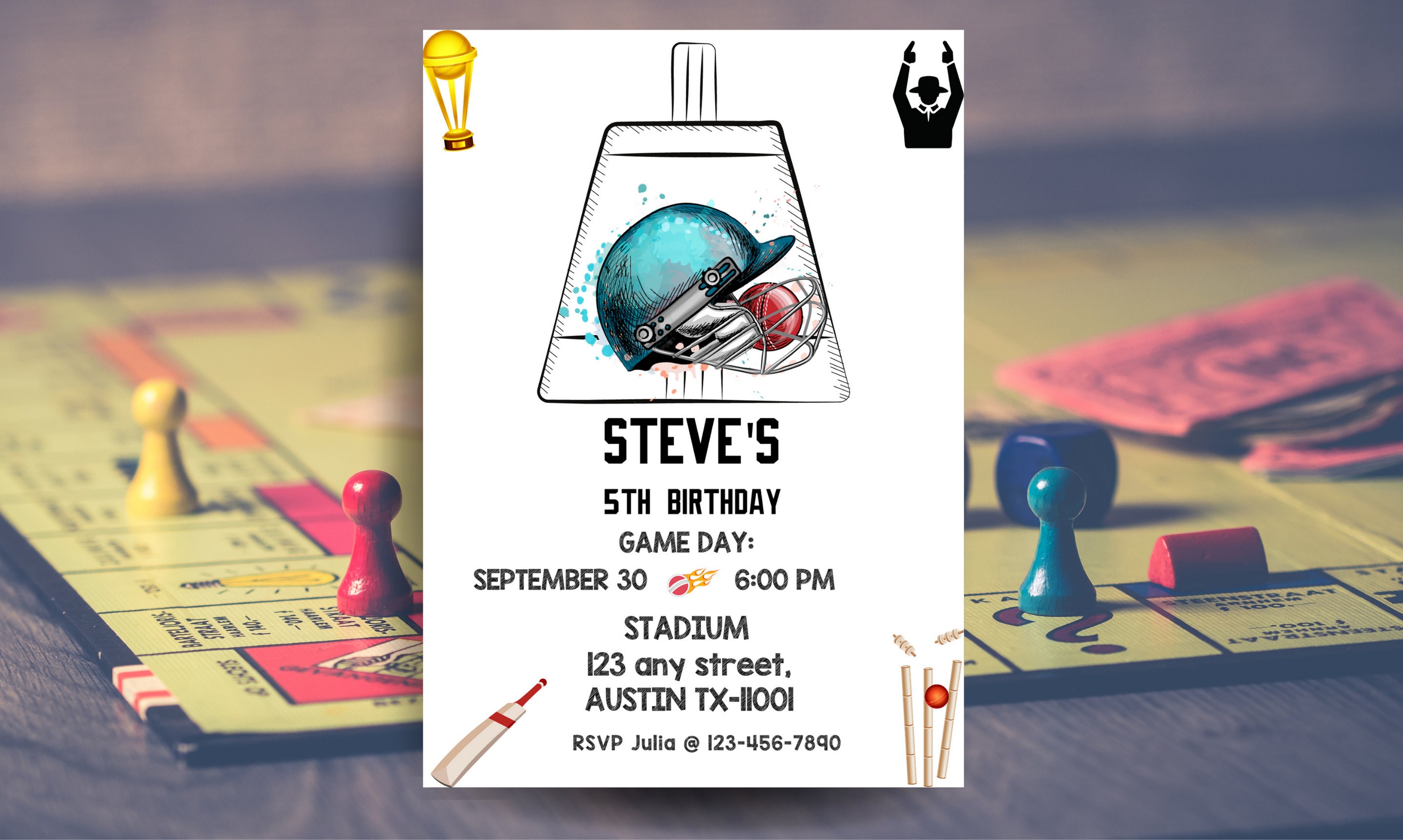 Editable Cricket Birthday Invitation Editable Cricket Party - Etsy