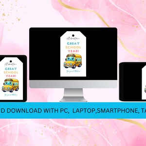 Editable School Bus Gift Tags: Back to School Favor (canva Download) - Etsy