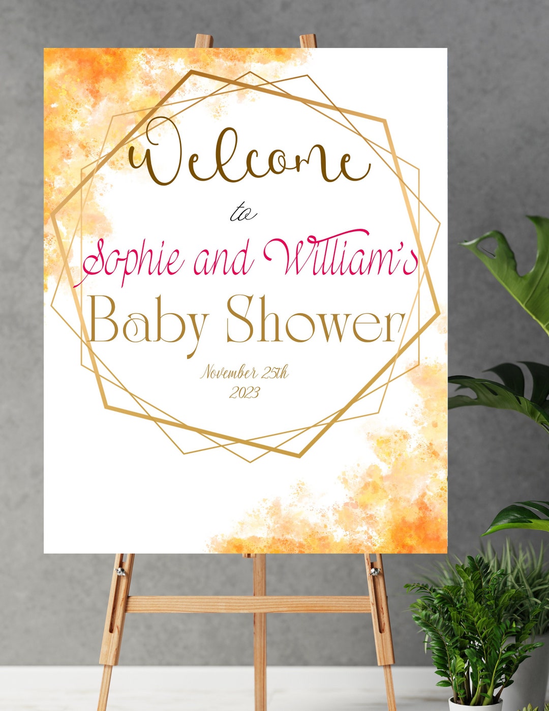 Editable Welcome Sign Autumn Fall Baby Shower Fall Party - Etsy