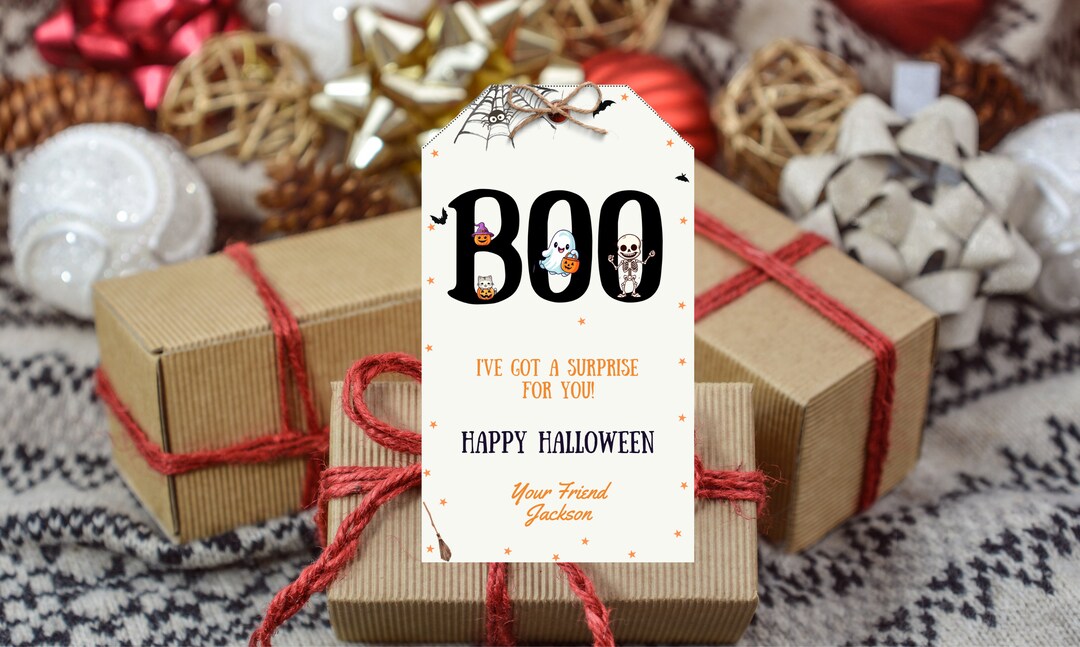 Editable Halloween Favor Tags | Boo Gift Tags | Costume Party Trick or ...
