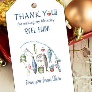 Editable Fishing Birthday Favor Tags, Fishing Favors Thank You Tags ...