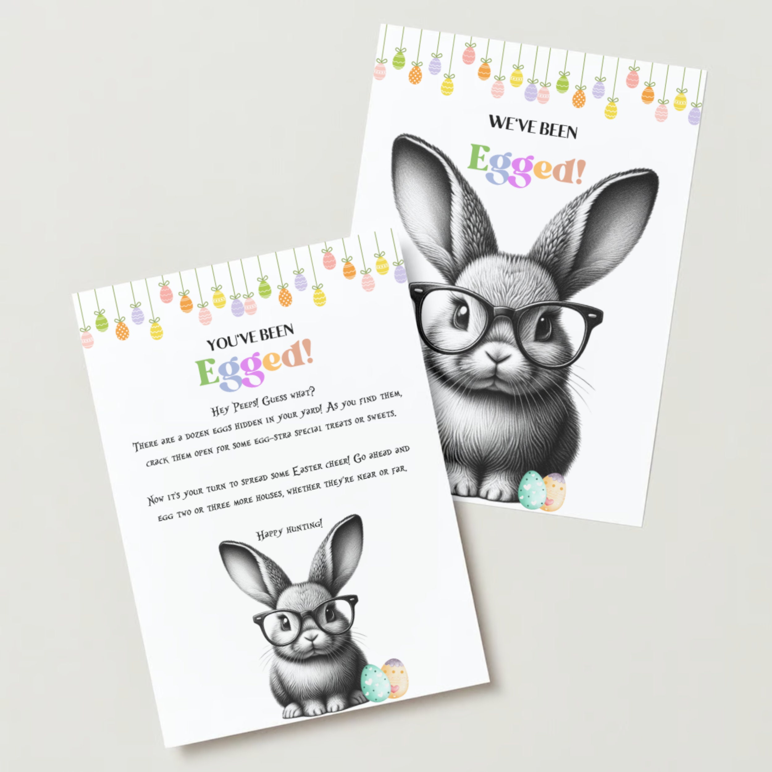 Editable You've Been Egged Easter Egg Hunt Activity, We've Been Egged ...