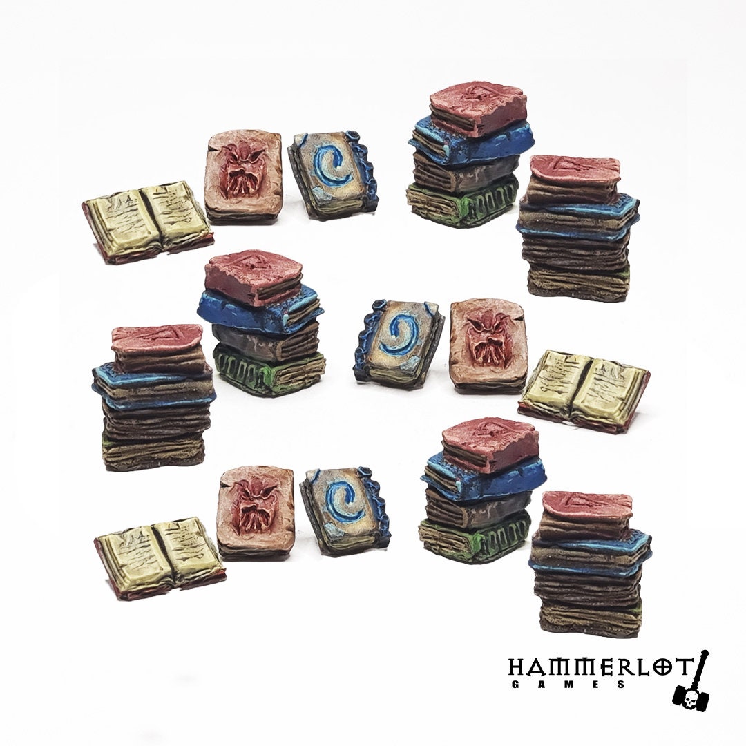 Set Books 28mm 32mm Miniature Dnd Models D&D Terrain Scenery Dungeons ...
