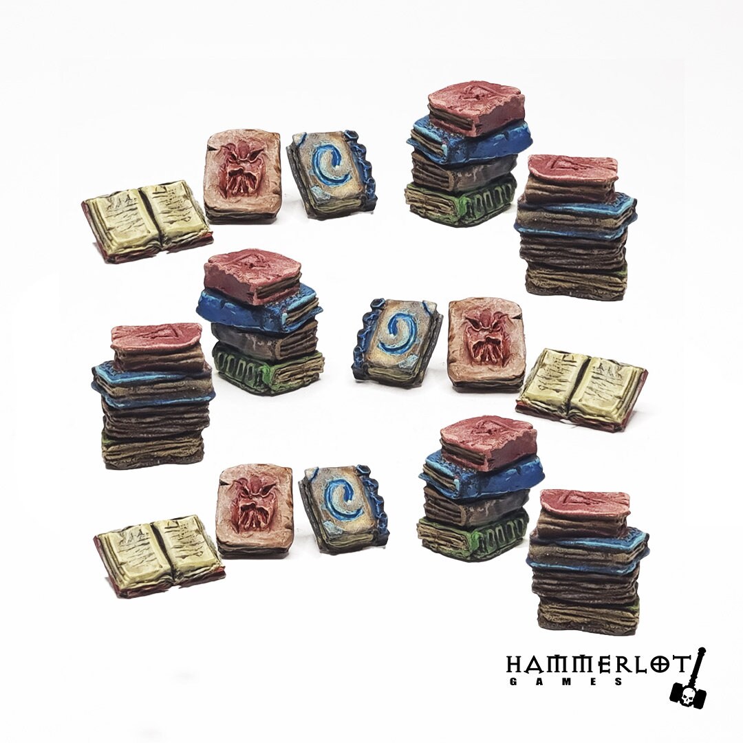 Set Books 28mm 32mm Miniature Dnd Models D&D Terrain Scenery Dungeons ...