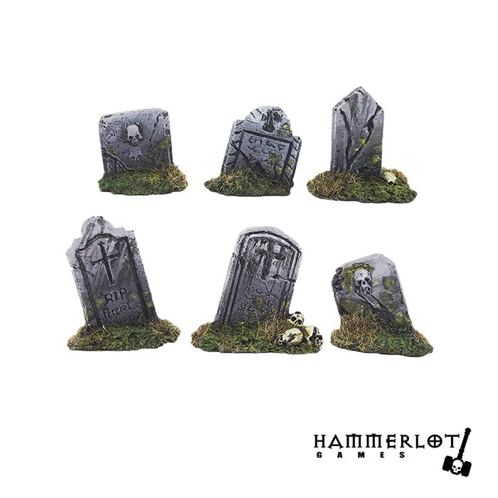 Tombstones Undead Graveyard 28mm 32mm Tomb Cemetery RPG D&D Terrain ...