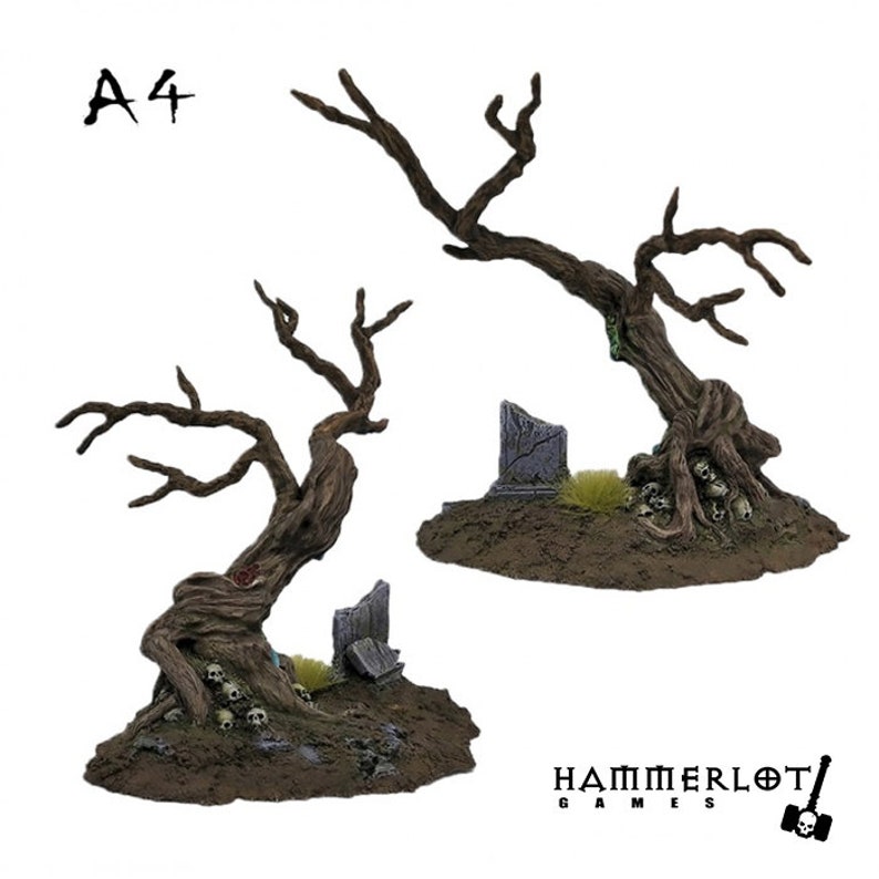 Cursed Tree Graveyard Cursed Scenery Forest Miniature - Etsy