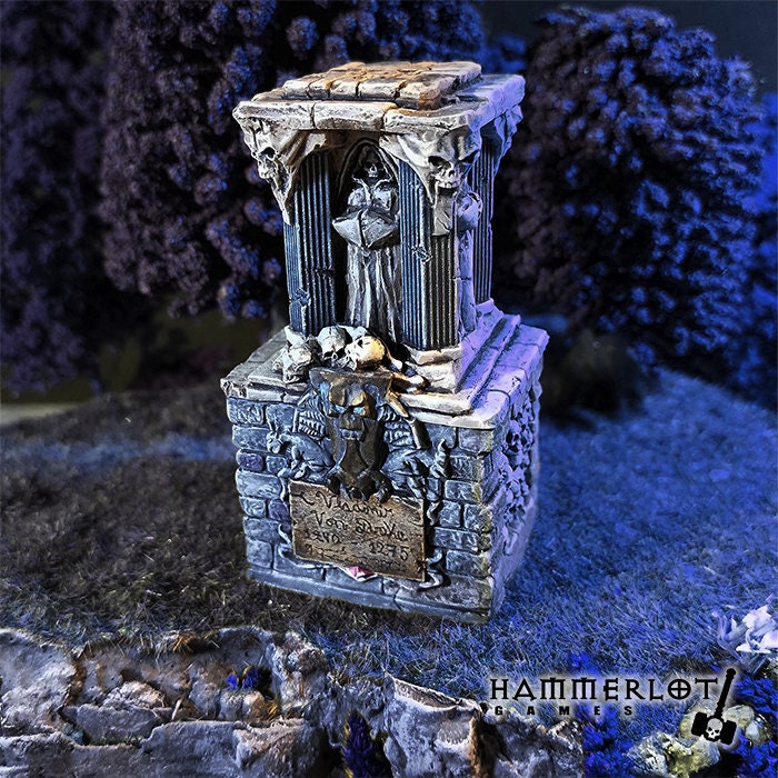 Cemetery Mausoleum, Statue, Grave Tombstone D&D Terrain Wargaming, Dnd ...