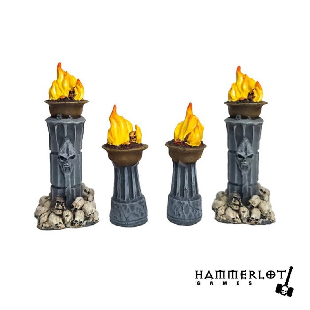 Torch Brazier, Flame D&D Terrain, Wargaming, Dnd Models, RPG, Tabletop ...