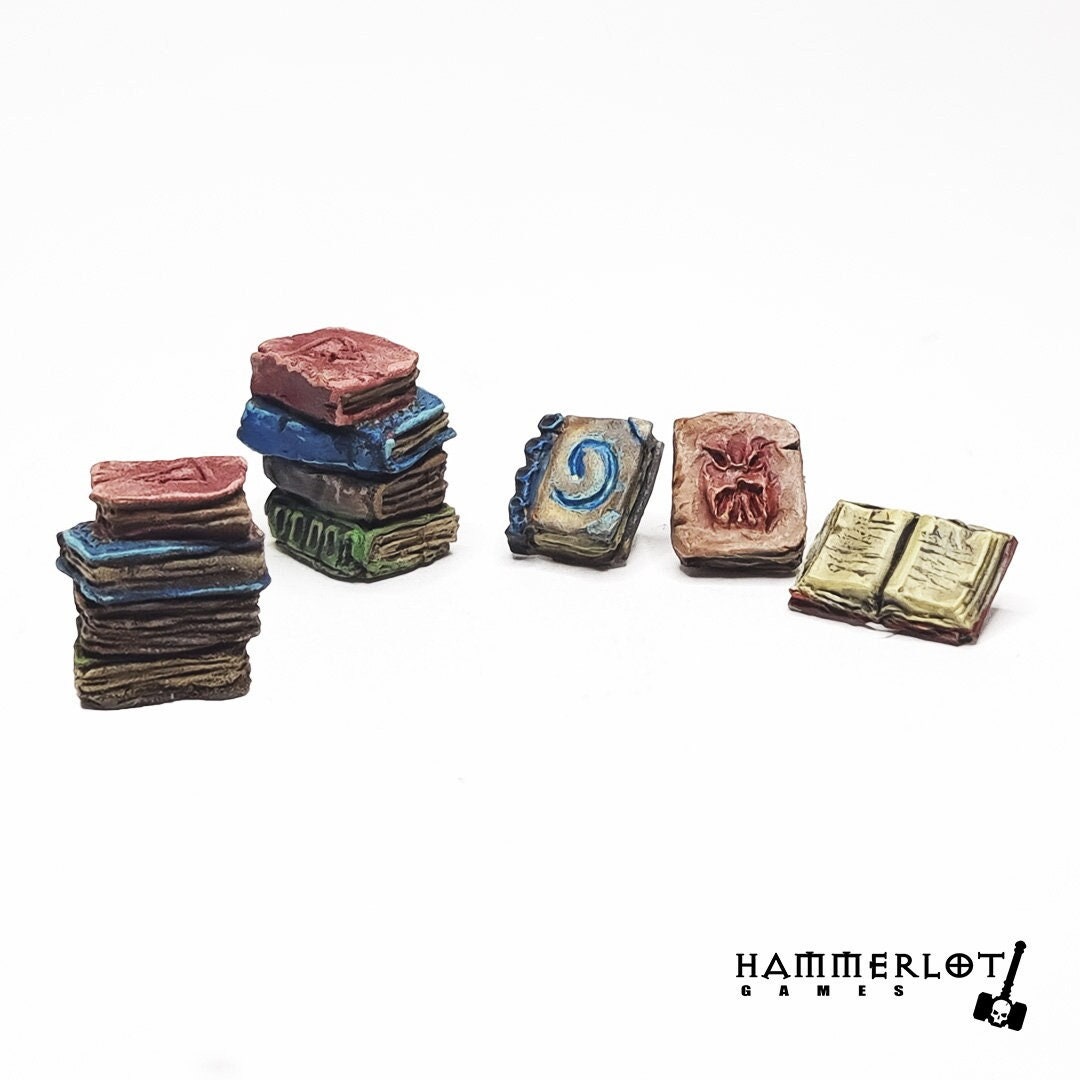 Set Books 28mm 32mm Miniature Dnd Models D&D Terrain Scenery Dungeons ...