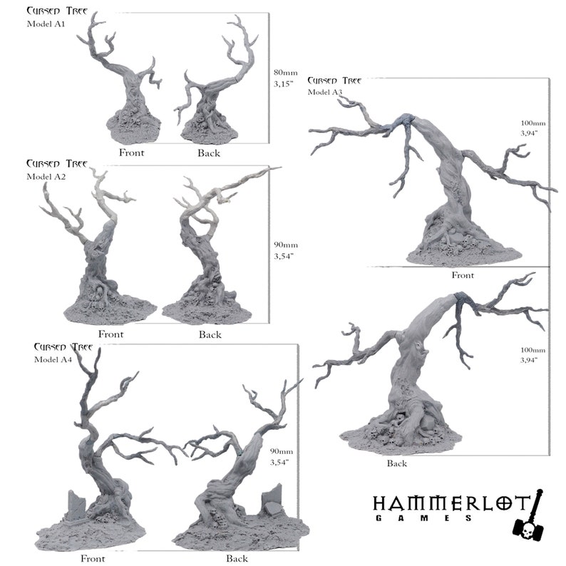 Cursed Tree Graveyard Cursed Scenery Forest Miniature - Etsy