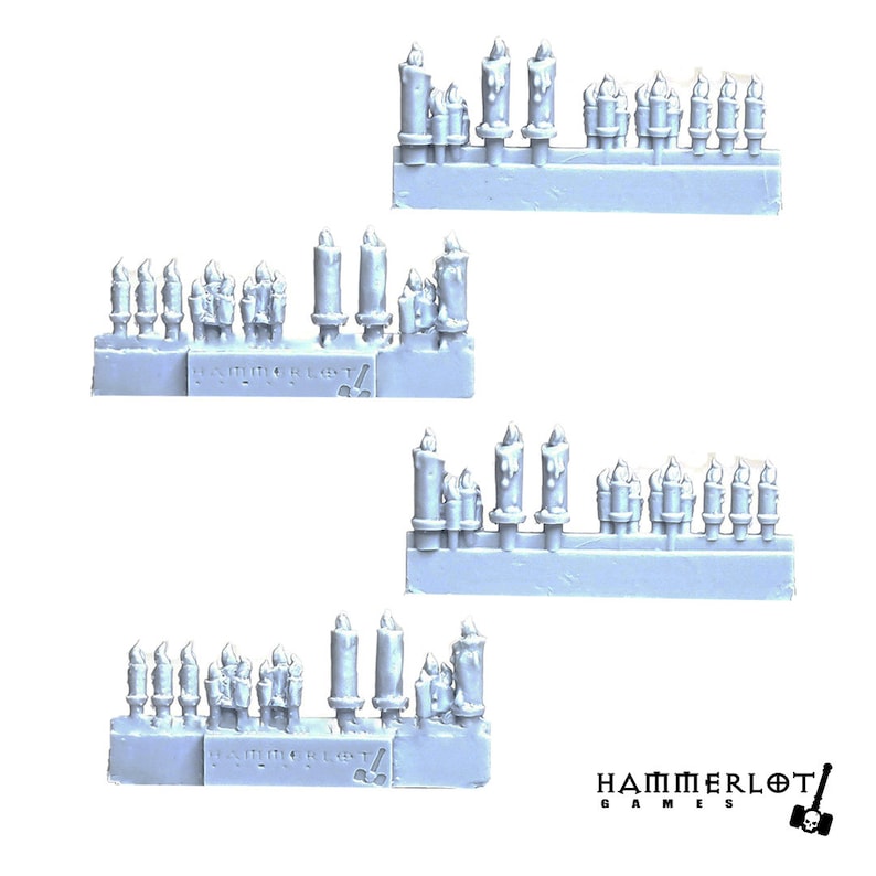Candle Set, 28mm 32mm. Miniature Dnd Models D&D, Terrain Scenery ...