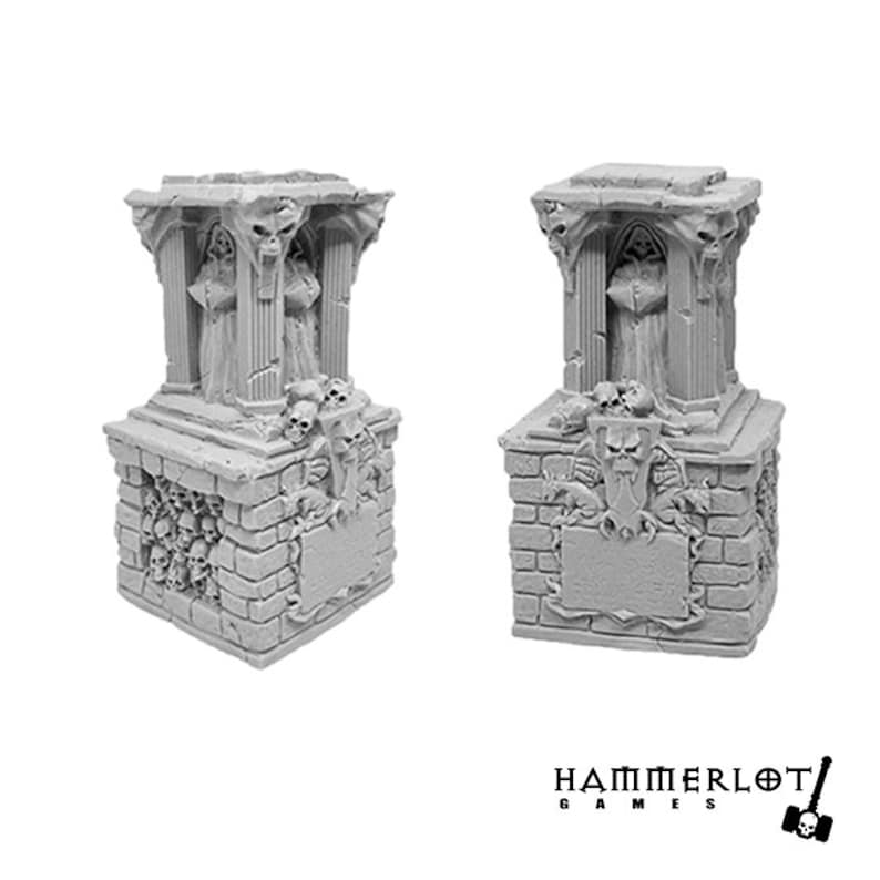 Cemetery Mausoleum, Statue, Grave Tombstone D&D Terrain Wargaming, Dnd ...