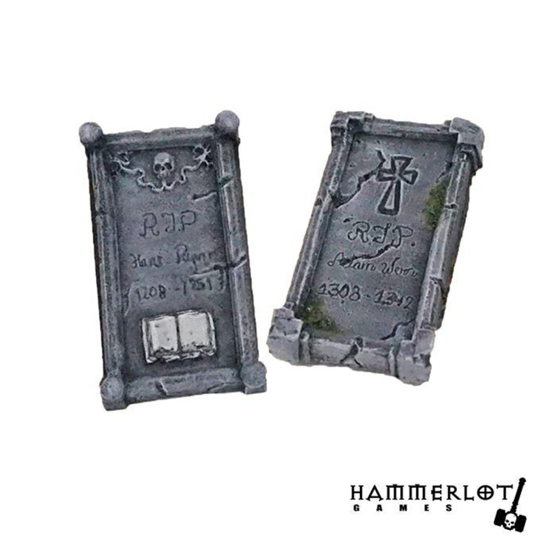 Headstones Graves, Cemetery, Graveyard. RPG 28mm 32mm D&D Terrain ...