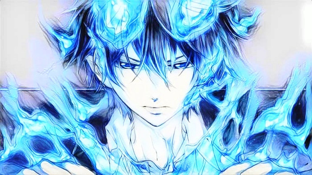 Blue Flame Anime - Etsy