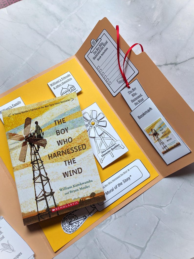 The Boy Who Harnessed the Wind Novel-themed Lapbook Kit - Etsy