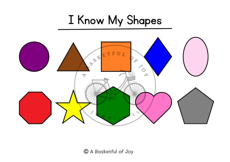 Learning Shapes - Printable Preschool Binder Activity - Etsy