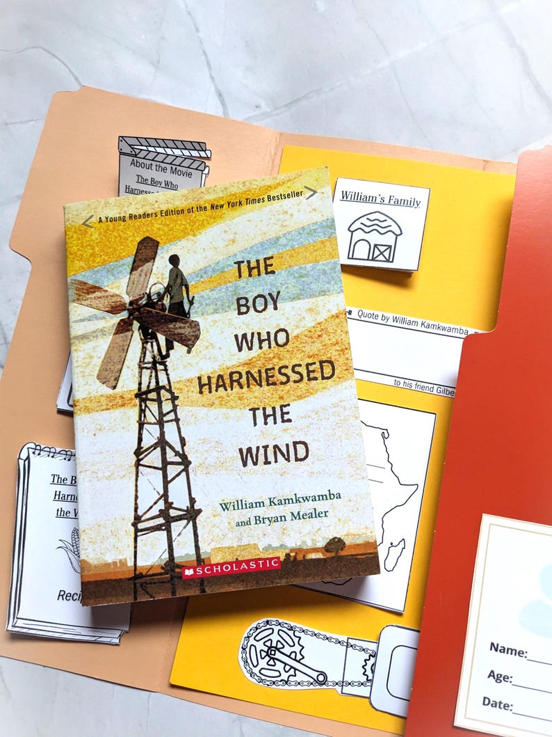 The Boy Who Harnessed the Wind Novel-themed Lapbook Kit - Etsy