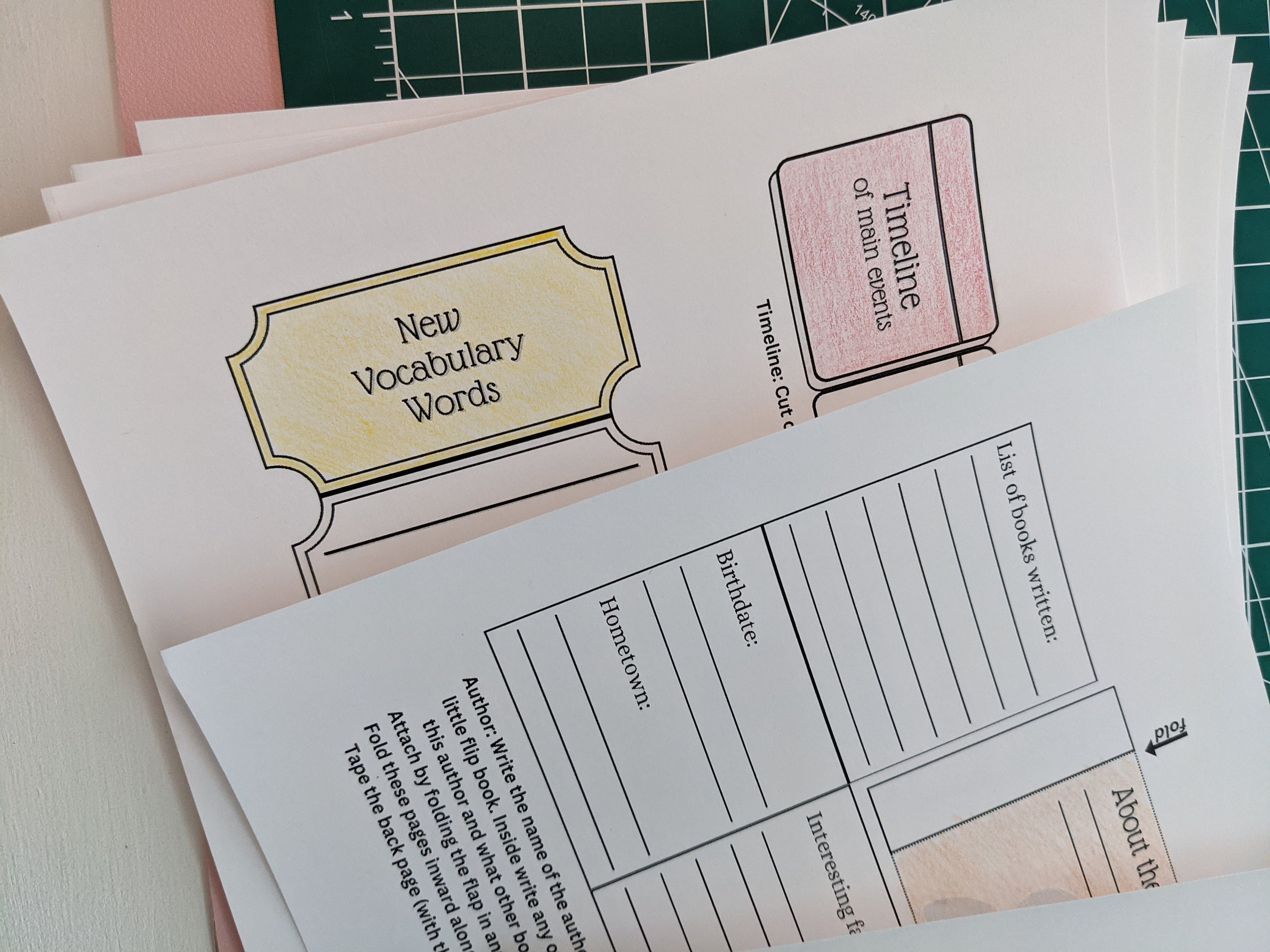 Novel-themed Lapbook Kit - Flipbook Elements for Lapbooks - Etsy