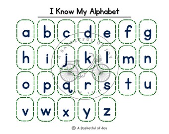 Preschool Alphabet Match - Printable Binder Activity - Etsy