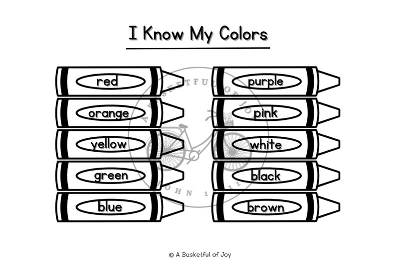 Color Match - Preschool Binder Activity - Etsy