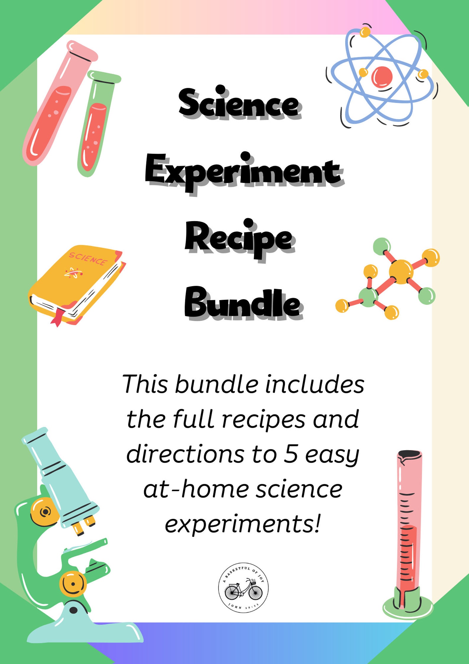 Science Experiment Recipe Bundle - Etsy